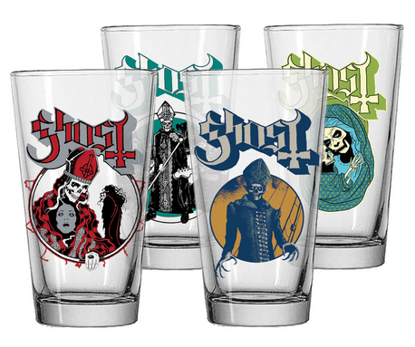Ghost Pint Glasses (set of 4) | Papa's Rock and Roll Parlor