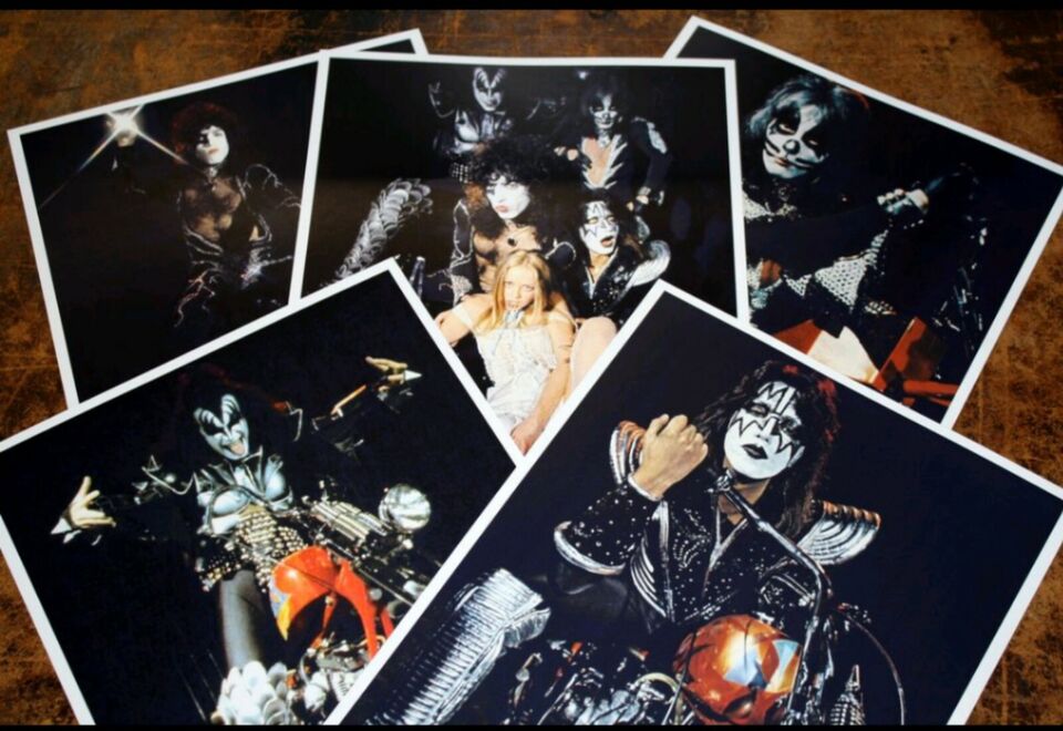 Kiss Chopper 1977 8x10 Glossy Photo Set of 5 | Papa's Rock and Roll Parlor